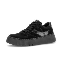 Sneaker Gabor "Sneaker low", Damen, Gr. 37, schwarz, Schuhe Sneaker
