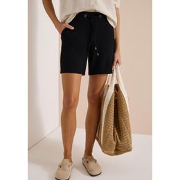 Shorts Cecil, Damen, Gr. L (42), schwarz, Stoff, 95% Viskose, 5% Elasthan, unifarben, normal kurz, Hosen Shorts, High Waist