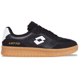 Sneaker Lotto, Damen, Gr. 36, schwarz-wei&szlig; (schwarz, wei&szlig;), Synthetik, clean, Schuhe Sneaker, - mit stark gepolsterter Zunge