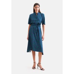 Seidensticker Damen Sommerkleiddunkelblau, Gr. 46, bedruckt, 100% Viskose, Kleider, 1/2 Rundhals Druck