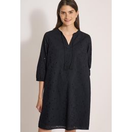 Sommerkleid Cecil, Damen, Gr. L (42), US-Gr&ouml;&szlig;en, schwarz, Web, 100% Baumwolle, gemustert, normal kniefrei, Rundhals, elastischer Bund, Kleider Sommerkleid, aus 100% Baumwolle