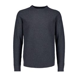 Strickpullover LINDBERGH "Strickpullover Relaxed Fit", Herren, Gr. L, charcoal, Obermaterial: 60% Baumwolle, 40% Polyester, Rundhals, Pullover Strickpullover