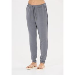 ENDURANCE ATHLECIA Sweathose ATHLECIA "Jacey", Damen, Gr. 34, EURO-Gr&ouml;&szlig;en, grau, blau, 51% Polyester, 44% Modal, 5% Elasthan, unifarben, lang, Hosen Sweathose, aus weichem Modalmix