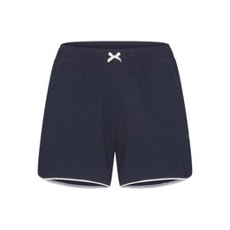 Pyjamashorts Lascana, Damen, Gr. 32/34, N-Gr, schwarz, Single Jersey, Obermaterial: 50% Baumwolle, 50% Viskose, unifarben mit Farbeinsatz, Basic, bequem kurz, Hosen, mit Kontrastpaspel am Saum