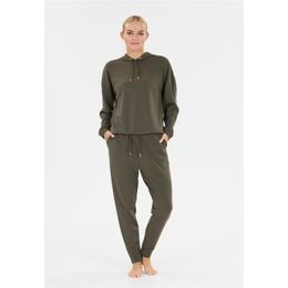 ENDURANCE ATHLECIA Sweathose ATHLECIA "Jacey", Damen, Gr. 34, EURO-Gr&ouml;&szlig;en, dunkelgr&uuml;n, 51% Polyester, 44% Modal, 5% Elasthan, unifarben, lang, Hosen Sweathose, aus weichem Modalmix