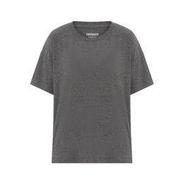 T-Shirt Copenhagen Studios, Damen, Gr. 32/34, antrazit, Feinripp, Obermaterial: 92% Modal, 8% Elasthan, unifarben, bequem normal, Rundhals, Shirts T-Shirt, aus hochwertiger Rippqualit&auml;t