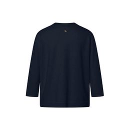 JOOP! Strickpullover JOOP "Kusta", Damen, Gr. 36, dunkelblau, Strick, Obermaterial: 84% Viskose, 16% Polyester, unifarben, regular fit taillenbedeckt, Rundhals, eingesetzt Rippstrickb&uuml;ndchen, Pullover Strickpullover, Regular fit mit Strickbund