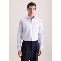 Businesshemd Seidensticker "Schwarze Rose", Herren, Gr. M (39), normale &Auml;rmell&auml;ngen, hellblau, 100% Baumwolle, gestreift, regular fit, 2-Knopf-Manschette, Hemden, Regular 1/1 Kentkragen Gestreift