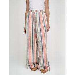 Chinohose MOSHI MOSHI MIND "moshi moshi mind Trouser Zenya", Damen, Gr. M, Normalgr&ouml;&szlig;en, multi stripe, Obermaterial: 100% Baumwolle, Hosen Chinohose