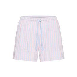 Pyjamashorts Vivance Dreams, Damen, Gr. 32/34, N-Gr, rosa (blau, rosa gestreift), Single Jersey, Obermaterial: 100% Baumwolle, gestreift, mehrfarbig, Basic kurz, Hosen, Sch&ouml;ner Blumen- oder Streifendruck