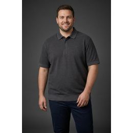 Poloshirt MAN'S WORLD PLUS "auch in Grosse Gr&ouml;&szlig;en bis Gr. 7XL Bauch-Fit", Herren, Gr. 6XL (76/78), anthrazit melange, Piqu&eacute;, Obermaterial Melange: 60% Baumwolle, 40% Polyester, unifarben, Basic, regular fit normal, Shirts, Regular Fit Passform, Kurzarm, unifarben, aus Piqu&eacute;-Material