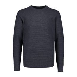 Strickpullover LINDBERGH "Strickpullover Relaxed Fit", Herren, Gr. L, charcoal, Obermaterial: 60% Baumwolle, 40% Polyester, Rundhals, Pullover Strickpullover