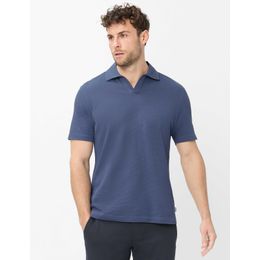 Poloshirt Brax "Style PRINCETON", Herren, Gr. L (52), blau, 100% Baumwolle, Shirts