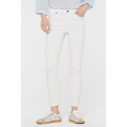 Slim-fit-Jeans SENSES.THE LABEL, Damen, Gr. 26, wei&szlig;, Denim/Jeans, Material: 85% Baumwolle, 12% Polyester, 3% Elasthan, unifarben, slim fit, Jeans Slim-fit-Jeans, mit verk&uuml;rztem Bein