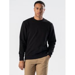 Rundhalspullover TEESHOPPEN "TEESHOPPEN Pullover Sweatshirt Crewneck", Herren, Gr. M, schwarz, Obermaterial: 70% Baumwolle, 30% Polyester, Pullover Rundhalspullover