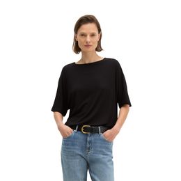 Marc O'Polo T-Shirt MARC O'POLO "aus Viskose-Stretch-Jersey", Damen, Gr. L, schwarz, Obermaterial: 56% Viskose, 37% Modal, 7% Elasthan, unifarben, Basic, regular fit, Rundhals, normaler Saum, Shirts T-Shirt