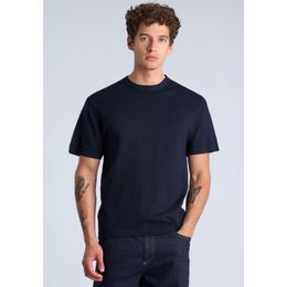 Kurzarmshirt LINDBERGH "T-Shirt (Kurzarm) Oversize Fit", Jungen, Gr. L, navy, Obermaterial: 80% Viskose, 20% Nylon, unifarben, oversize, Rundhals, Shirts
