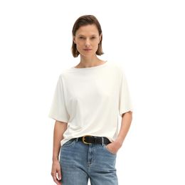 Marc O'Polo T-Shirt MARC O'POLO "aus Viskose-Stretch-Jersey", Damen, Gr. L, wei&szlig; (wei&szlig; cotton), Obermaterial: 56% Viskose, 37% Modal, 7% Elasthan, unifarben, Basic, regular fit, Rundhals, normaler Saum, Shirts T-Shirt