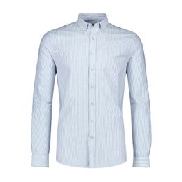 Businesshemd LINDBERGH "Oxford-Hemd (Langarm) Modern Fit", Herren, Gr. L, Normalgr&ouml;&szlig;en, lt blau stripe, Obermaterial: 100% Baumwolle, Hemden