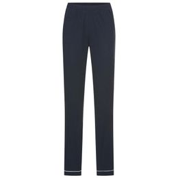 Pyjamahose Lascana, Damen, Gr. 32/34, N-Gr, schwarz, Single Jersey, Obermaterial: 50% Baumwolle, 50% Viskose, unifarben mit Farbeinsatz, Basic, Basic lang, Hosen Pyjamahose, mit Kontrastpaspel