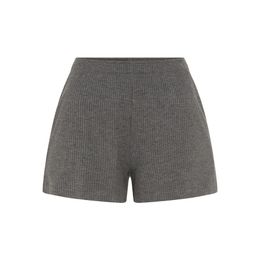 Pyjamashorts Copenhagen Studios, Damen, Gr. 36/38, N-Gr, grau (antrazit), Feinripp, Obermaterial: 92% Modal, 8% Elasthan, unifarben, bequem kurz, Hosen, aus hochwertiger Rippqualit&auml;t