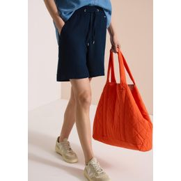 Shorts Cecil, Damen, Gr. XL (44), universal blau, Web, 100% Baumwolle, unifarben, comfort fit kurz, Hosen Shorts, Middle Waist