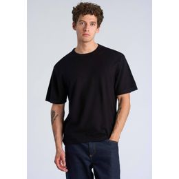 Kurzarmshirt LINDBERGH "T-Shirt (Kurzarm) Oversize Fit", Jungen, Gr. L, schwarz, Obermaterial: 80% Viskose, 20% Nylon, unifarben, oversize, Rundhals, Shirts