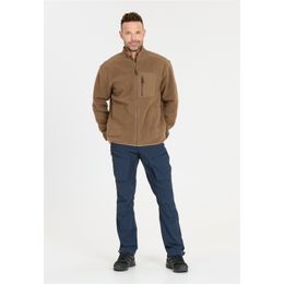 Fleecejacke WHISTLER "Felis", Herren, Gr. 4XL, braun (rostbraun), 100% Polyester, unifarben, normal, hoch geschlossener Ausschnitt, Jacken Fleecejacke, aus weichem Teddyfleece mit flachen N&auml;hten