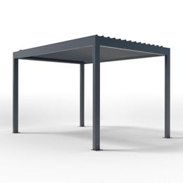 Freistehende Pergola elektrisch, motorisiertes Lamellendach, Aluminium, Gestell Anthrazit, 1000x1600 mm, individuell konfigurieren