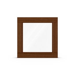 Fenster Nussbaum, Holzfenster Kiefer Classic 68 mm, Kiefer Nussbaum 222, festverglast, 510x510 mm, individuell konfigurieren
