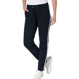 Damen Sweathose mit Galonstreifen marine, Gr&ouml;&szlig;e 46