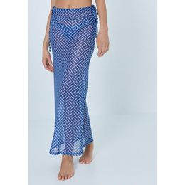 LSCN BY LASCANA Meshrock blau Gr. 34 f&uuml;r Damen. Figurbetont
