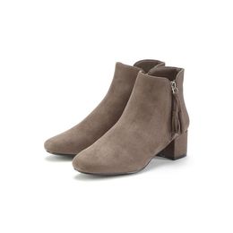 Lascana Stiefelette mehrfarbig Gr. 43 f&uuml;r Damen. Mit Quasten
