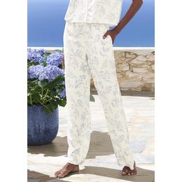 Lascana Pyjamahose braun Gr. 34 f&uuml;r Damen. Weit