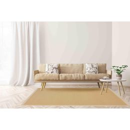 Sisalteppich CarpetFine "Sisal , auch als L&auml;ufer erh&auml;ltlich", beige, B:120cm H:5mm L:170cm, Sisal, Teppiche, Sisalteppich, mit farbiger Bord&uuml;re, Anti Rutsch R&uuml;ckseite, viele Gr&ouml;&szlig;en, Wohnzimmer