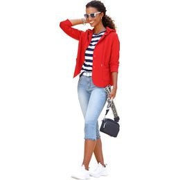 Heine Damen Blazer mit Kapuze rot Gr&ouml;&szlig;e 50