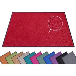 Fu&szlig;matte Hanse Home "Wash & Clean" Gr. 19, rot (bordeaux), B:60cm H:7mm L:180cm, Kunstfaser, Teppiche, Fu&szlig;matte, Schmutzfangmatte, T&uuml;rmatte, In- und Outdoor, Teppich, L&auml;ufer, waschbar