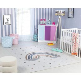 Teppich LIVABLISS "ARCADIA", beige (creme), B:160cm H:5,08mm L:213cm, Polyester, Teppiche, Teppich, Maschinenwaschbarer Kinderteppich &ndash; praktisch und pflegeleicht