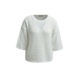 Smith & Soul Kurzarmpullover SMITH & SOUL, Damen, Gr. XXL, beige (cream wei&szlig;), Feinstrick, Material: 50% Baumwolle, 50% Polyacryl, unifarben, regular fit normal, Rundhals, Fledermaus&auml;rmel Rippb&uuml;ndchen, Pullover, mit &uuml;berschnittenen Schultern