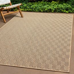 Teppich the carpet "Kansas", beige (natur), B:240cm H:1mm L:340cm, Polypropylen, Teppiche, Teppich, moderner robuster In und Outdoor Teppich Jute Look