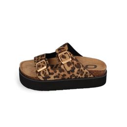 O`Neill Sandale O'NEILL "SANDY PLATFORM SLIDER WOMEN LOW", Damen, Gr. 39, leopard, Synthetik, Schuhe Sandale