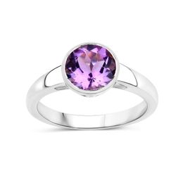 Vira Jewels Ring 925-Sterling Silber rhodiniert Gl&auml;nzend Amethyst lila