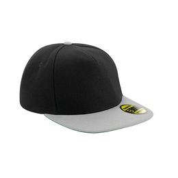Beechfield - "Original" Snapback M&uuml;tze Flacher Schirm f&uuml;r Herren/Damen Unisex (Schwarz/Grau)