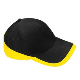Beechfield - "Teamwear Competition" Baseball-M&uuml;tze (Schwarz/Gelb)