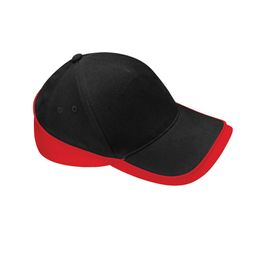 Beechfield - "Teamwear Competition" Baseball-M&uuml;tze (Schwarz/Rot)