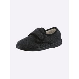Hausschuh Casual Looks, Herren, Gr. 40, grau (graphit), Textil, Basic, Schuhe Hausschuh