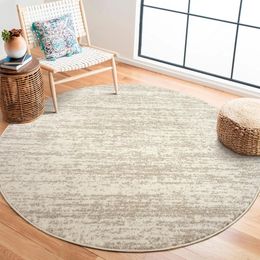 Teppich Sanat "Oslo", beige (creme), H:10mm &Oslash;:80cm, Kunstfaser, Teppiche, Teppich, Kurzflor, Wohnzimmer, Schlafzimmer, fussbodenheizungsgeeignet