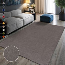 Teppich Sanat "UNI , auch als L&auml;ufer- und Rundgr&ouml;&szlig;en erh&auml;ltlich", grau, B:80cm H:13mm L:200cm, Kunstfaser, Teppiche, Teppich, robuster Kurzflorteppich, gro&szlig;e Farbauswahl, Wohnzimmer, alle R&auml;ume
