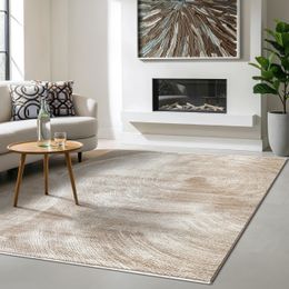 Designteppich the carpet "Nuvra", beige, B:230cm H:15mm L:160cm, Polypropylen, Teppiche, abstrakt
