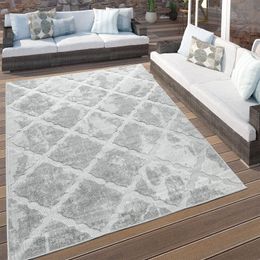 Teppich Paco Home "Stilo 859", grau, B:120cm H:12mm L:170cm, Polypropylen (PP), Teppiche, Teppich, Hoch-Tief-Struktur, In- und Outdoor geeignet, Wohnzimmer